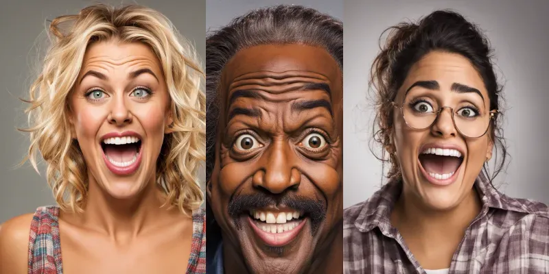 Wacky Faces A Gallery Of Comedians Stable Diffusion Prompt | PromptBase