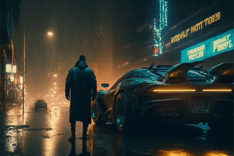Cyberpunk Film Cinematography Midjourney Prompt | PromptBase