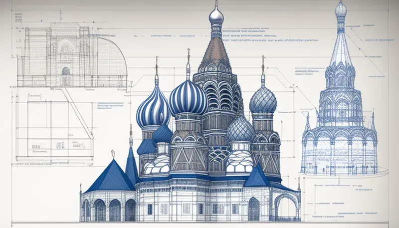 Blueprints Of Famous Buildings Midjourney Prompt | PromptBase