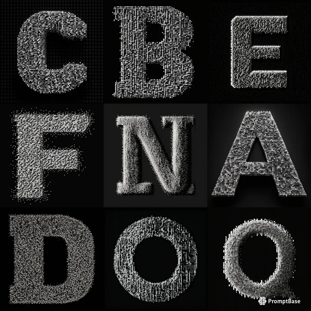 Cyber Letters Midjourney Prompt | PromptBase