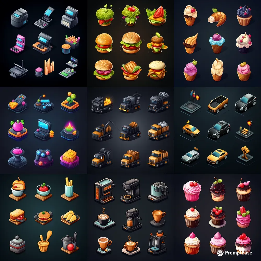 Cute 3D Icons Midjourney Prompt | PromptBase