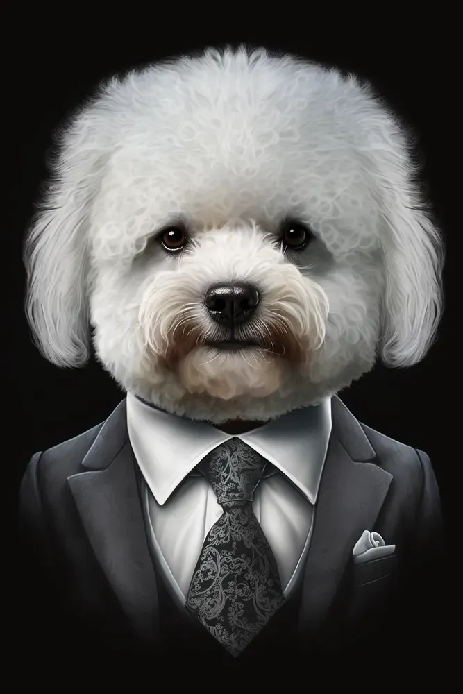 Realistic Photoshoots Of Dogs In Suits Midjourney Prompt | PromptBase