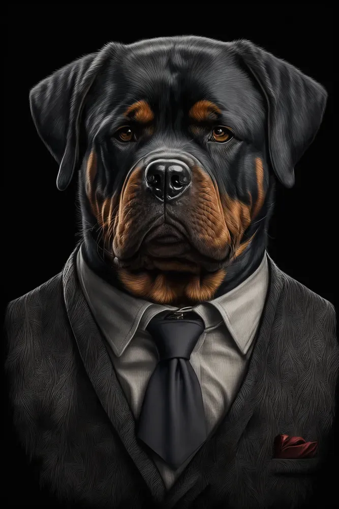 Realistic Photoshoots Of Dogs In Suits Midjourney Prompt | PromptBase