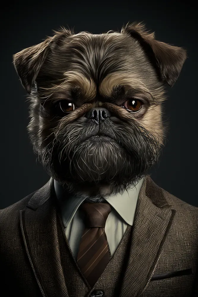 Realistic Photoshoots Of Dogs In Suits Midjourney Prompt | PromptBase