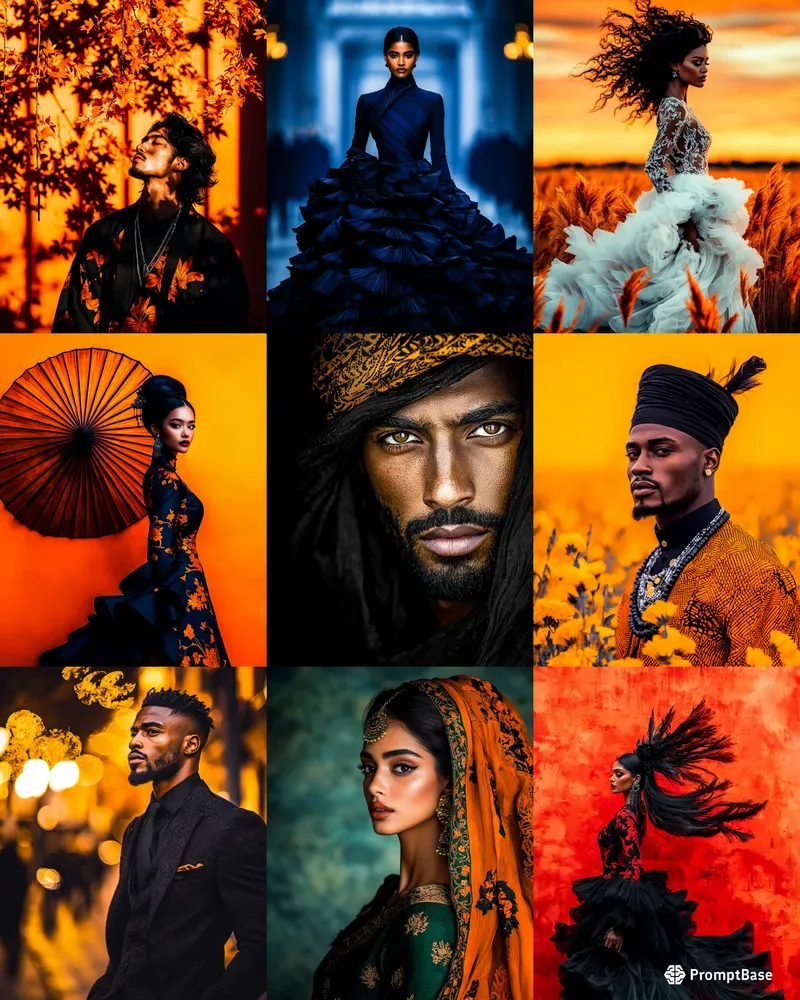 Cinematic Portrait Traditions Elegance Midjourney Prompt | PromptBase