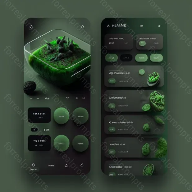 Futuristic App Ui Ux Design Mockups Midjourney Prompt | PromptBase