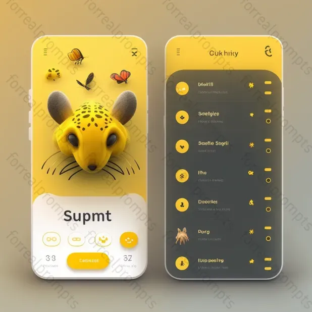 Futuristic App Ui Ux Design Mockups Midjourney Prompt | PromptBase