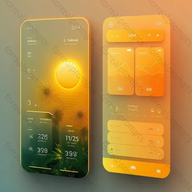 Futuristic App Ui Ux Design Mockups Midjourney Prompt | PromptBase