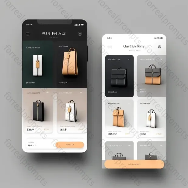 Futuristic App Ui Ux Design Mockups Midjourney Prompt | PromptBase