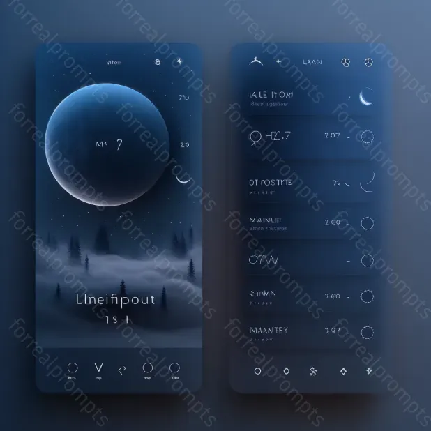Futuristic App Ui Ux Design Mockups Midjourney Prompt | PromptBase