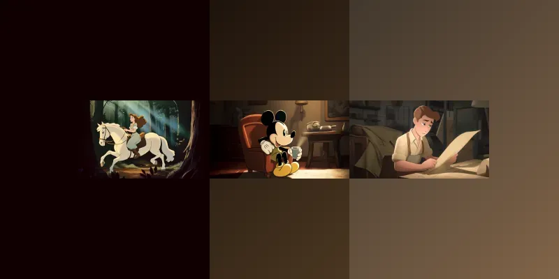 Disney Style Movie Scenes Midjourney Prompt | PromptBase