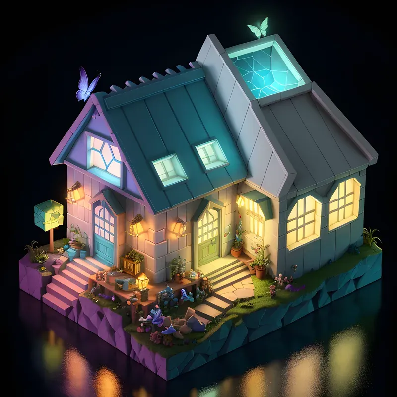 Enchanted Isometric Scenarios Stable Diffusion Prompt | PromptBase