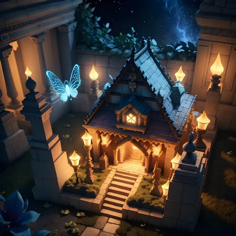 Enchanted Isometric Scenarios Stable Diffusion Prompt | PromptBase