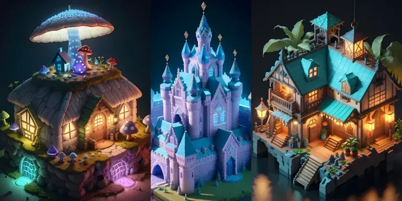 Enchanted Isometric Scenarios Stable Diffusion Prompt | PromptBase