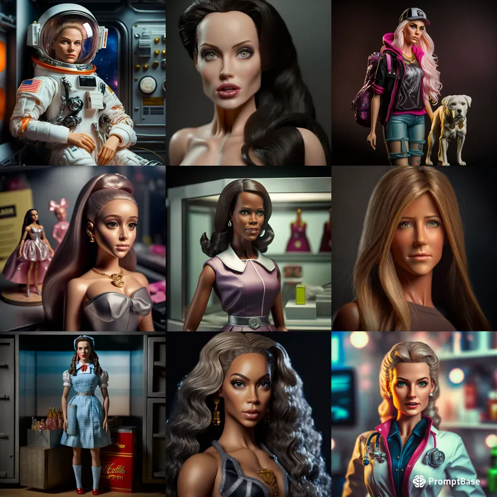 Premium Custom Barbies Midjourney Prompt | PromptBase