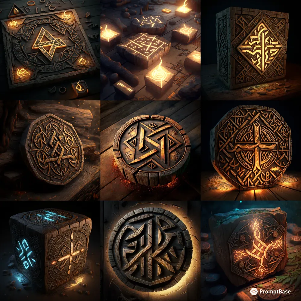 Magic Mystical Runes Midjourney Prompt | PromptBase