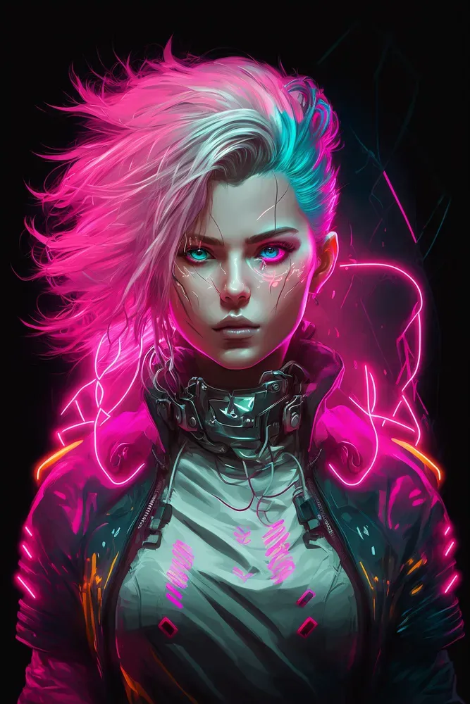 Neon Anime Characters Midjourney Prompt | PromptBase