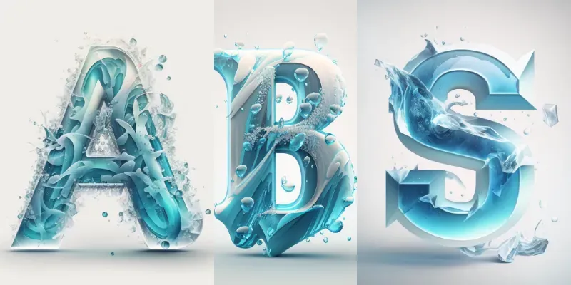 Lettering Iced Characters Logos Midjourney Prompt | PromptBase