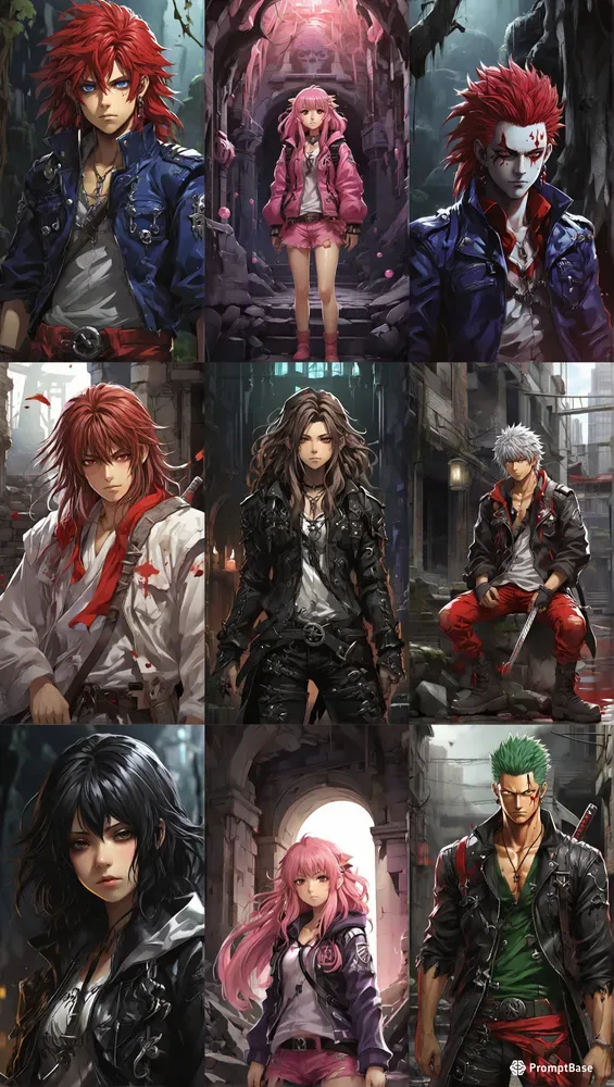 Rocker Anime Characters Leonardo Ai Prompt | PromptBase