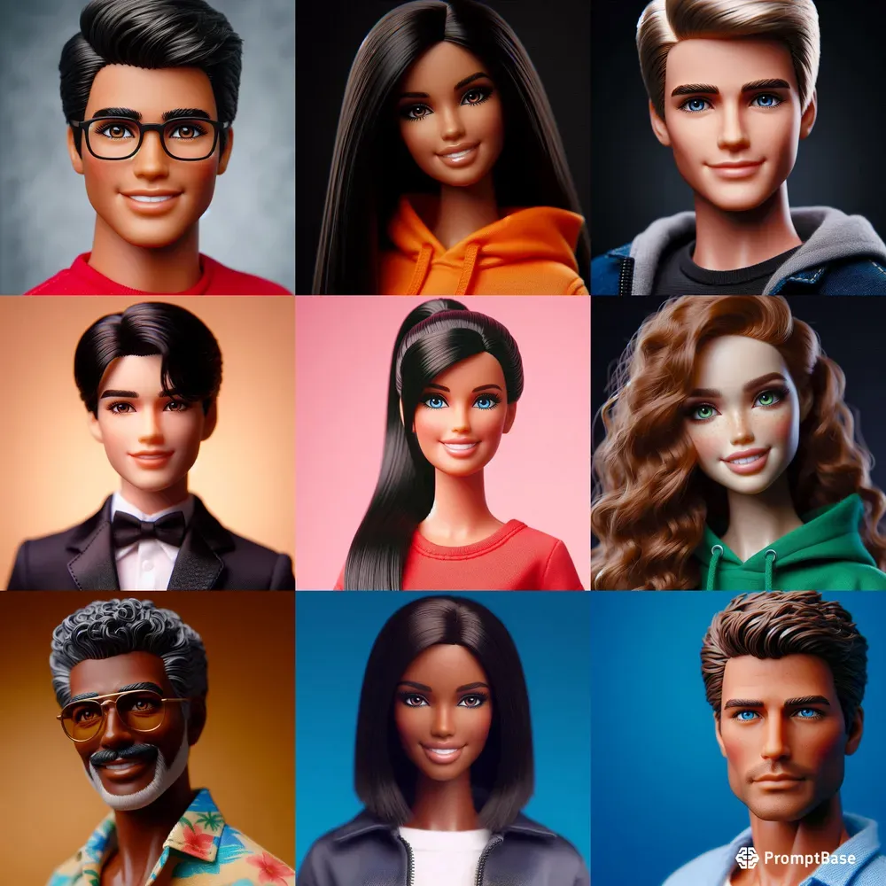 Barbie Doll Portraits DALL·E Prompt | PromptBase
