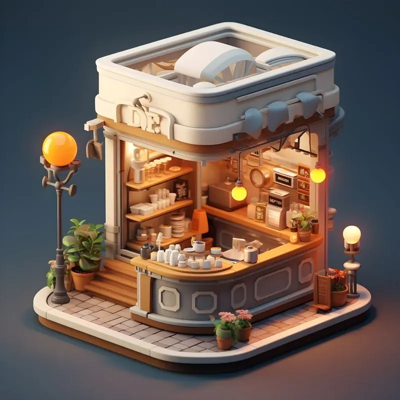 Enchanting Isometric Building Game Assets Midjourney Prompt | PromptBase