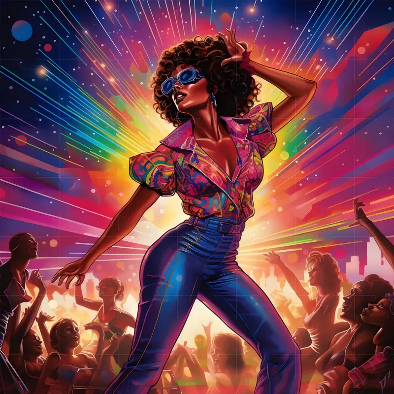 Disco Boogie Illustrations Midjourney Prompt | PromptBase