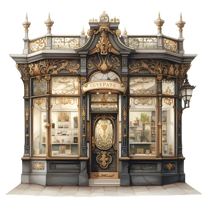 Captivating Store Facades Illustrations Midjourney Prompt Promptbase