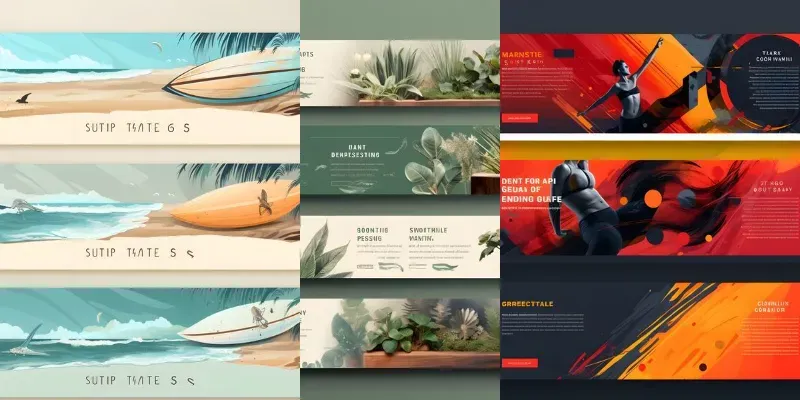 Stunning Website Banners Midjourney Prompt | PromptBase