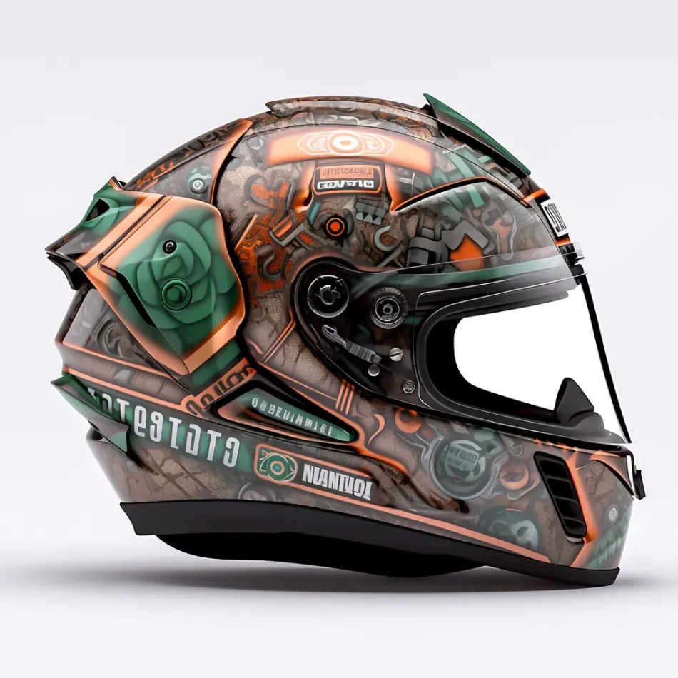 Motogp Helmet Designs Midjourney Prompt | PromptBase