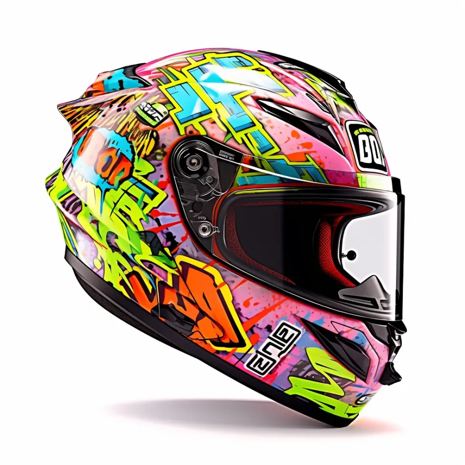 Motogp Helmet Designs Midjourney Prompt | PromptBase