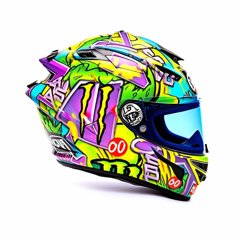 Motogp Helmet Designs Midjourney Prompt | PromptBase