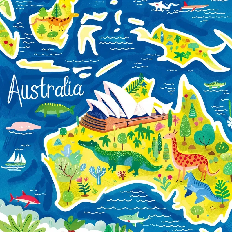 Fun Travel Maps Of Any Country Midjourney Prompt | PromptBase