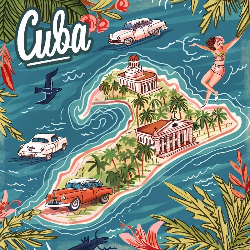 Fun Travel Maps Of Any Country Midjourney Prompt | PromptBase