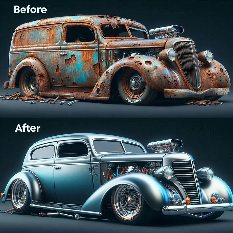 YouTube Before And After Thumbnails DALL·E Prompt | PromptBase