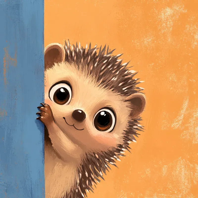 Cute Animals Peeking Around Walls Images Midjourney Prompt | PromptBase