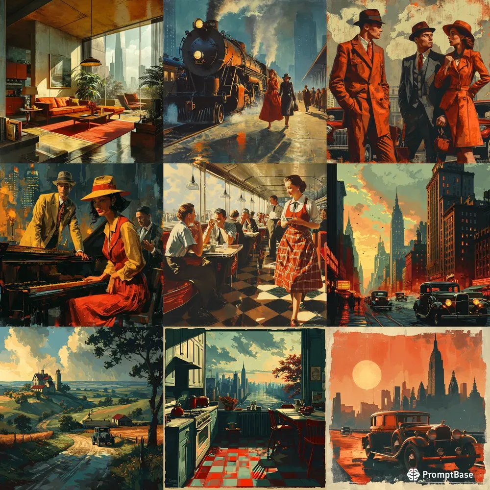 Retro Revival Posters Midjourney Prompt | PromptBase