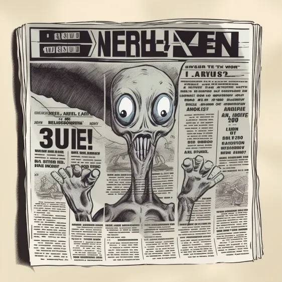 Silly Cartoon Newspaper Headline Art Midjourney Prompt | PromptBase