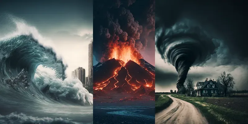 Photorealistic Natural Disaster Photography Midjourney Prompt | PromptBase