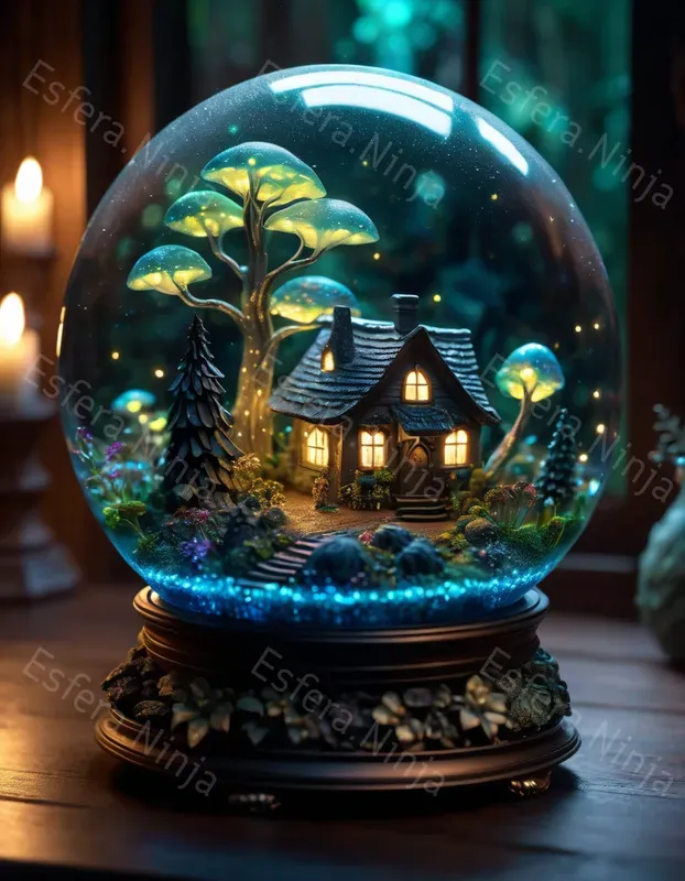 Miniature Worlds Inside Snow Globes Stable Diffusion Prompt | PromptBase