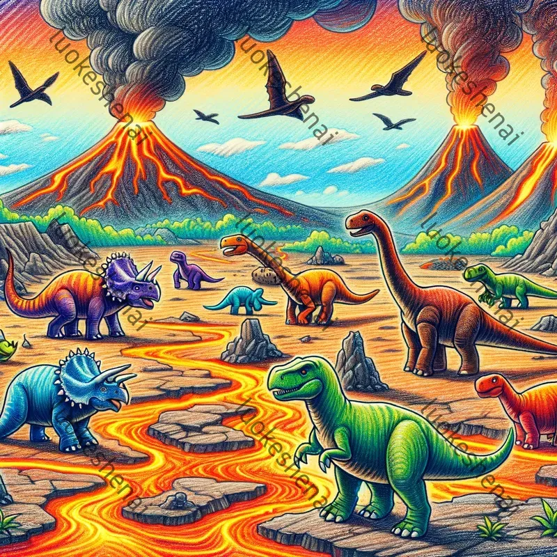 Vibrant Children Crayon Drawing Style DALL·E Prompt | PromptBase