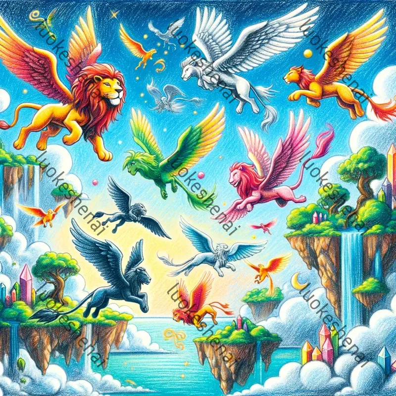 Vibrant Children Crayon Drawing Style DALL·E Prompt | PromptBase