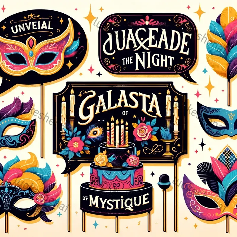 Colorful Fun Photo Booth Prop Art DALL·E Prompt | PromptBase