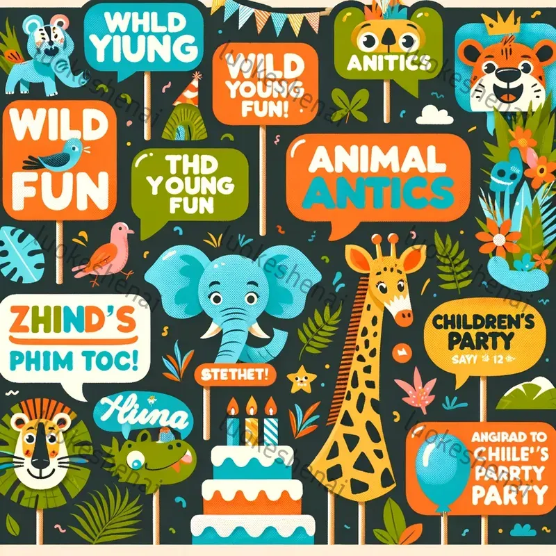 Colorful Fun Photo Booth Prop Art DALL·E Prompt | PromptBase