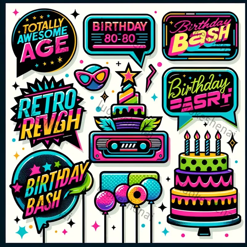 Colorful Fun Photo Booth Prop Art DALL·E Prompt | PromptBase