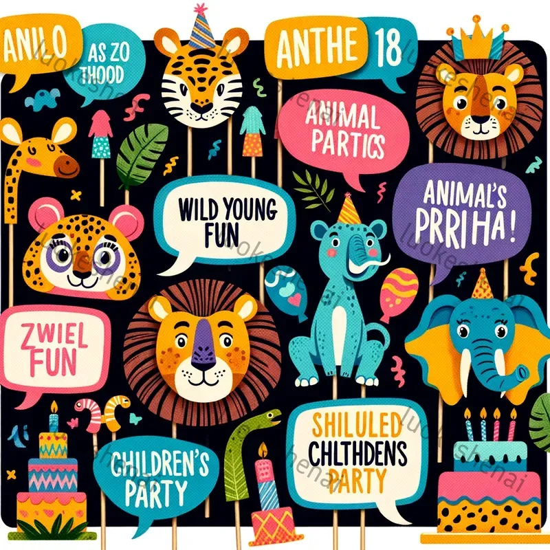 Colorful Fun Photo Booth Prop Art DALL·E Prompt | PromptBase