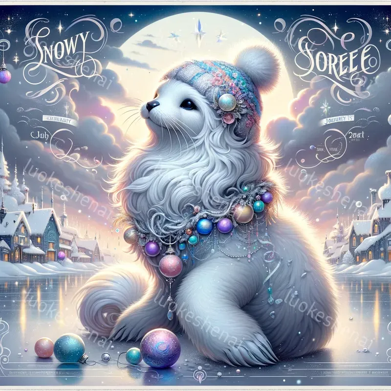 Fantasy Animals Winterfest Theme Posters DALL·E Prompt | PromptBase