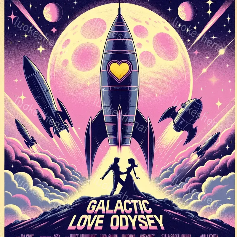 Outer Space Themed Movie Poster Art DALL·E Prompt | PromptBase
