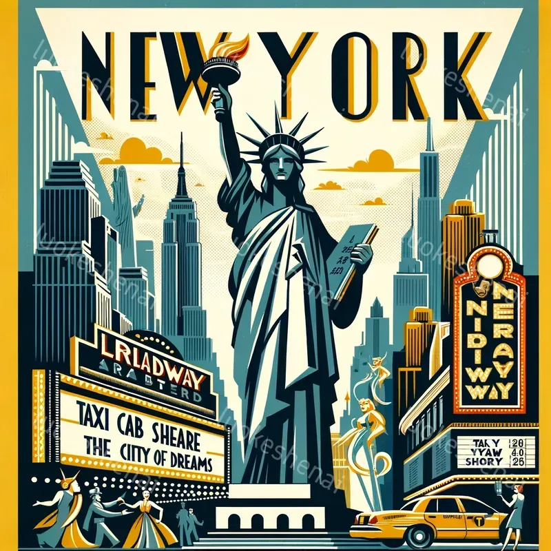 World City Art Style Travel Posters DALL·E Prompt | PromptBase