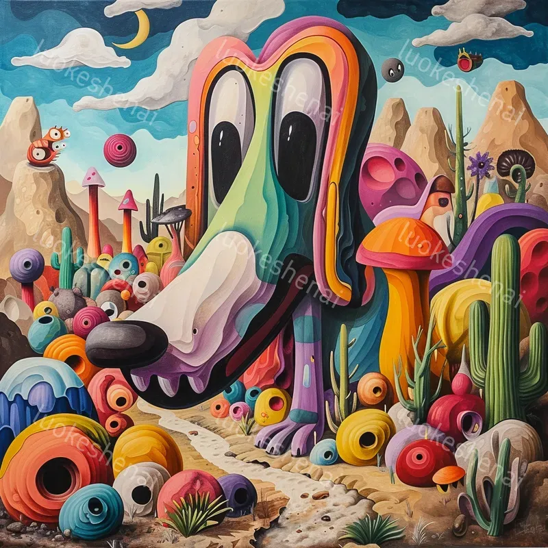 Giant Creatures Grotesque Style Art Midjourney Prompt | PromptBase