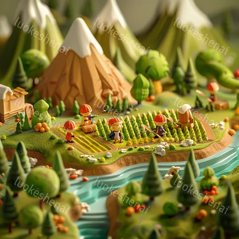 Miniature Landscape Clay Animation Art Midjourney Prompt | PromptBase